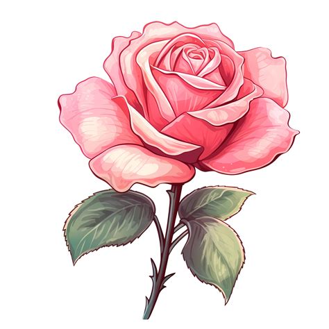 Pink Rose Illustration 25279106 Png
