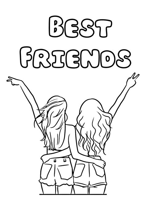 Best Friends Coloring Pages Printable [2025]