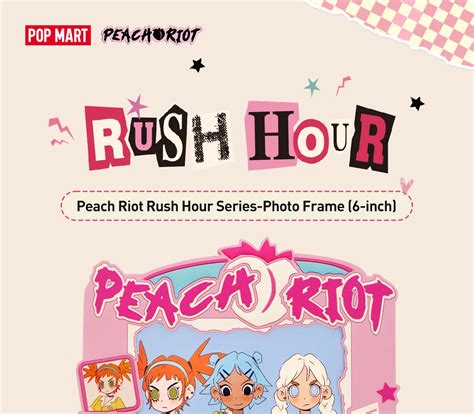 Peach Riot Rush Hour Series Photo Frame 6 Inch Pop Mart Japan