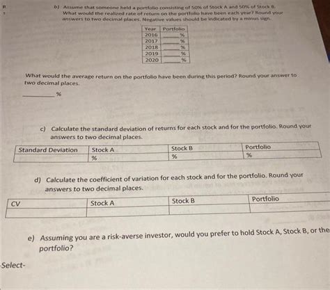solved 7 stnrks a and b have the following historical