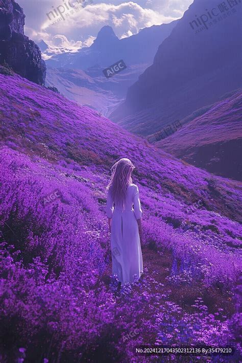 Ai创作图女生在紫色花海漫游 梦幻山花 花海女人背影 花丛女人背影 站在花丛中 花海中的女人 花海里的女人 高山下唯美花田 穿越薰衣草的美女 梦寻花海 花海背影 山下唯美花田 紫花漫天 薰衣草