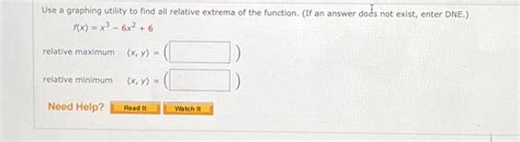 Solved Use A Graphing Utility To Find All Relative Extrema