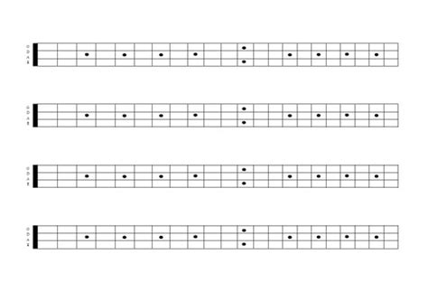 Printable Bass Blank Fretboard Chart Etsy