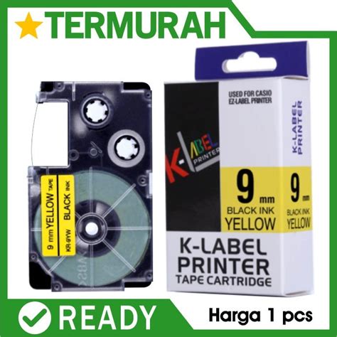 Jual K Label Printer Tape Catridge K Label Casio 9mm 9 Mm Black On