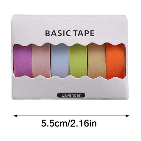 Arestory 6 Pack Colored Masking Tape Of Colorful Craft Tape Vibrant