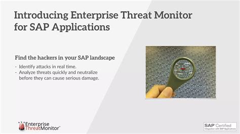Sap Security Enterprise Threat Detection Methodology For Qradar Siem Ppt