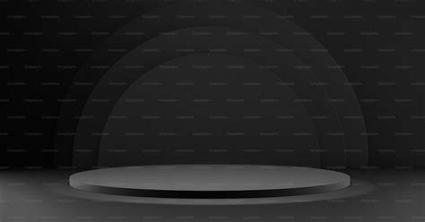 검은색 배경에 밝은 원형 연단의 3d 렌더링 둥근 받침대가 있는 추상적인 배경 제품을 보여주기 위한 빈 무대 사진 Unsplash의 개념 이미지
