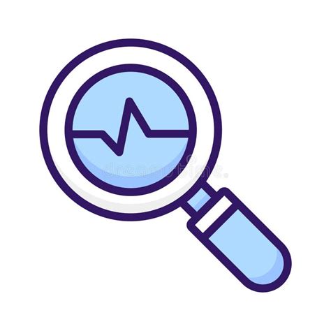 Growth Chart Under Magnifier Depicting Vector Design Of Business