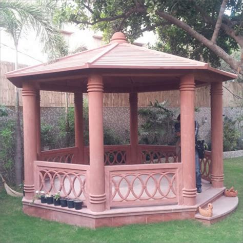 Red Sandstone Gazebo Manufacturer And Seller In Faridabad Grp Marbles