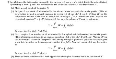 solved let r denote the finite region enclosed by the curves