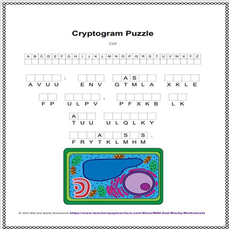 Science Vocabulary Cryptograms By Wild And Wacky Worksheets Tpt