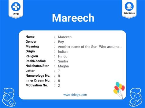 Mareech Name Meaning Origin Numerology And Popularity Drlogy