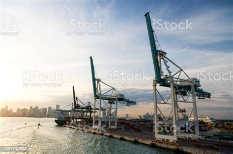 무역 상업 비즈니스 화물선 크레인이있는 해양 컨테이너 포트 바다 항구 터미널 또는 도크 화물 배송 배송 물류 상품 0명에 대한 스톡 사진 및 기타 이미지 Istock