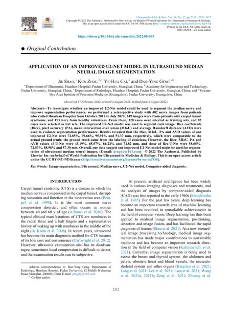 Application Of An Improved U2 Net Model In Ultraso Pdf Image