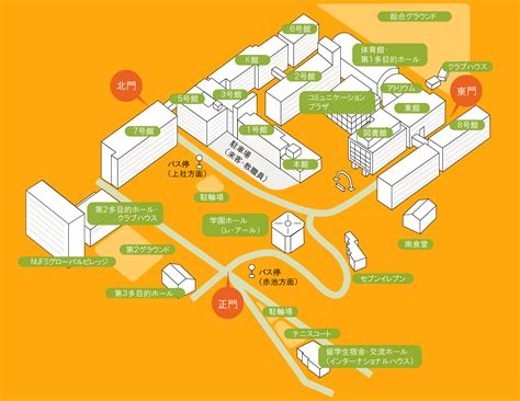 キャンパスマップー日進キャンパス 学生生活 名古屋外国語大学 The World With Us！ 世界はわたしたちとともに