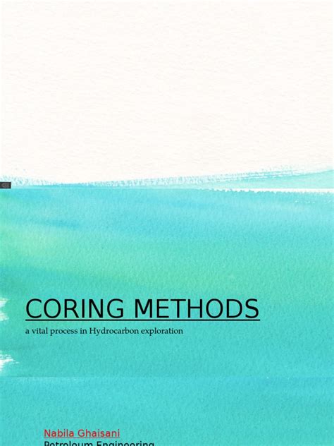 Pdf Coring Methods Dokumentips