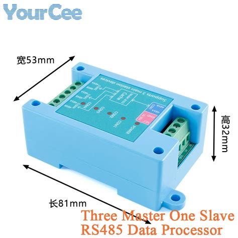 three master one slave rs485 data interface conversion processor modbus rtu communication module