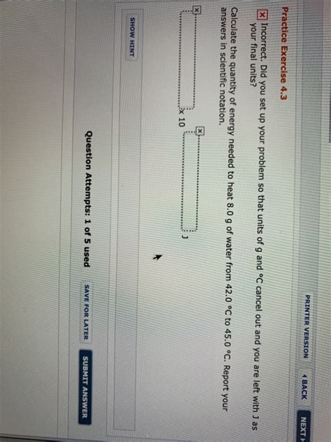 Solved Printer Versionback Next Next Practice Exercise 43