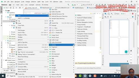 Android Database Mysql Part 51 Membuat Menu Create Serta Interface