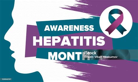 5 월에 간염 인식의 달 미국에서 연간 캠페인 바이러스 감염 간 문제 간염 검사 일 제어 및 보호 예방 캠페인 의료 의료 벡터 디자인 5월에 대한 스톡 벡터 아트 및 기타
