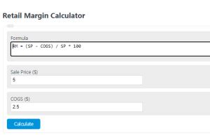 Retail Margin Calculator Calculator Academy