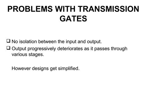 Pass Transistor Logic Ppt