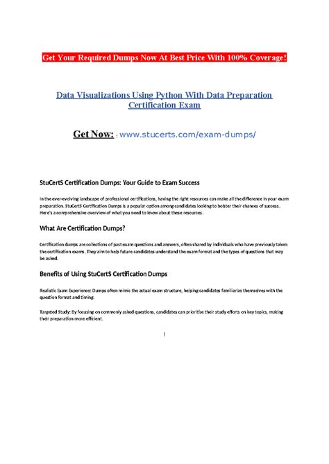 Data Visualizations Using Python With Data Preparation Certification