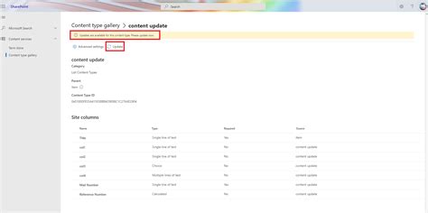 regarding content type with site columns in sharepoint online