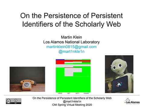 On The Persistence Of Persistent Identifiers Of The Scholarly Web Pptx