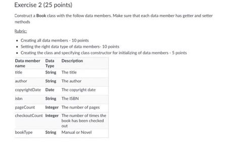 Solved Construct A Book Class With The Follow Data Members
