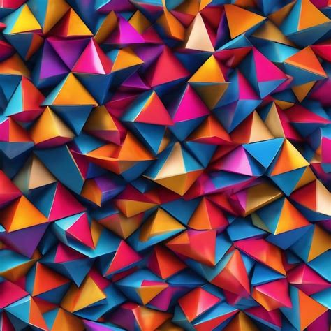 Premium Photo Abstract 3d Render Of Triangle Shape
