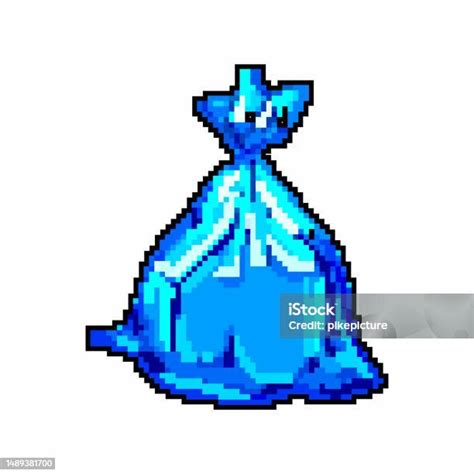 플라스틱 쓰레기 봉투 게임 픽셀 아트 벡터 일러스트레이션 0명에 대한 스톡 벡터 아트 및 기타 이미지 0명 가득 찬 가방