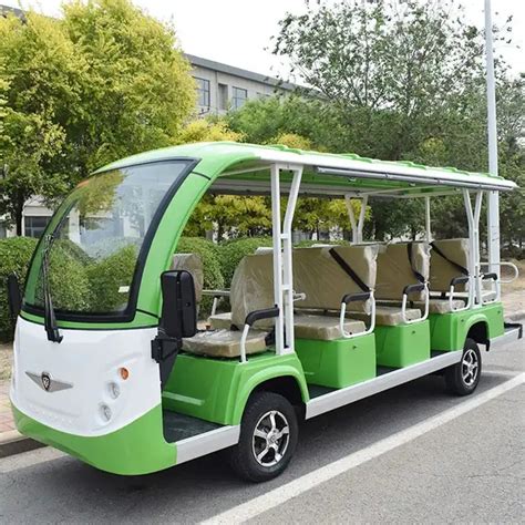 Yisen 14 Seats Electric Sightseeing Car Bus Mini Bus School Bus
