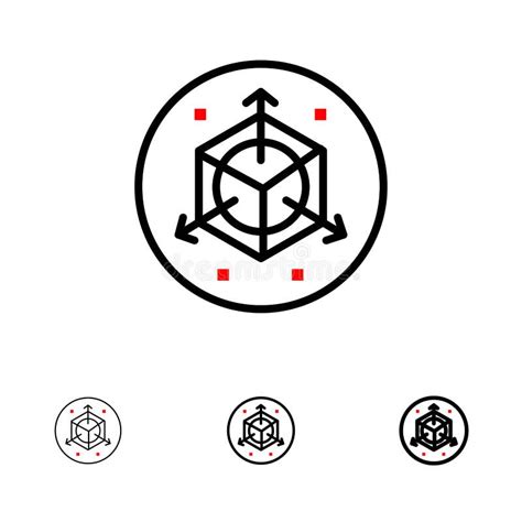 Scale Modification Design 3d Vector Line Icon Stock Vector Illustration Of Shape Icons