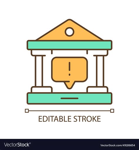 Thin Linear Colorful Update Address Icon Vector Image