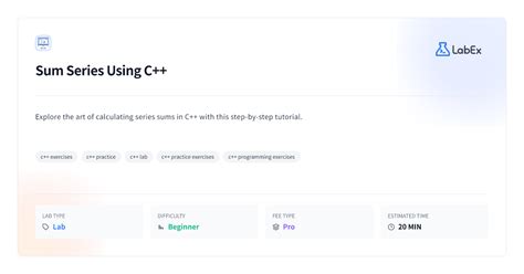 Mastering C Series Sum Labex