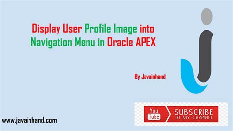 display user profile image into navigation menu in oracle apex