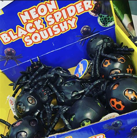 Neon Black Spider Squishy