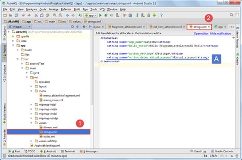 Android Tutorial Options Menu Und Action Bar In Android