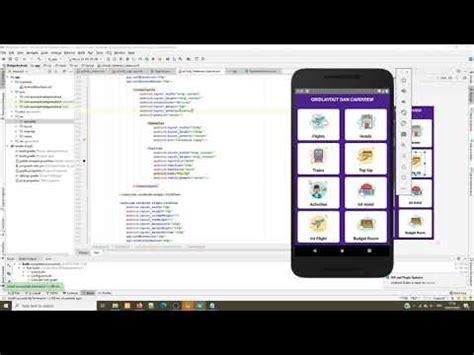 ANDROID STUDIO Tampilan Gridlayout Dan Cardview YouTube