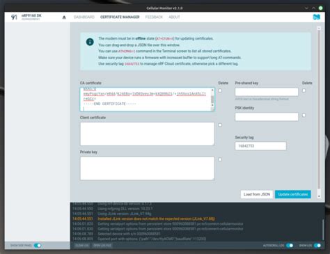 Storing Golioth Credentials On The Nrf9160 Using Tls Tags The Golioth Developer Blog