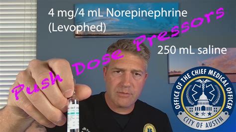Push Dose Pressors For Ems Epinephrine And Norepinephrine Office Of
