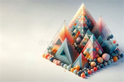 Abstract Geometric Structure Of Triangles And Balls Space For Text