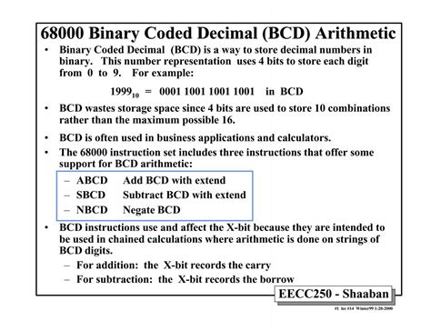 68000 Binary Coded Decimal Bcd Arithmetic