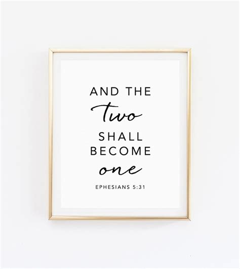 Wedding Bible Verses And The Two Shall Become One Christian Wedding