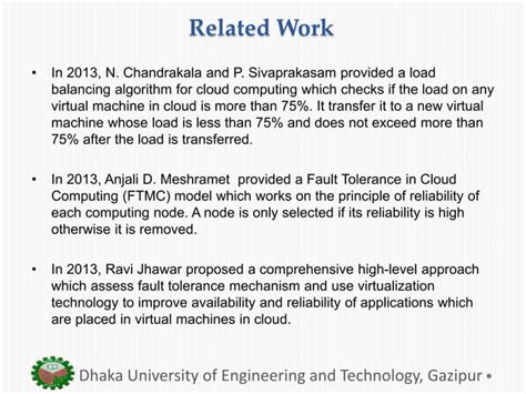 Adaptive Fault Tolerance In Cloud Survey Ppt