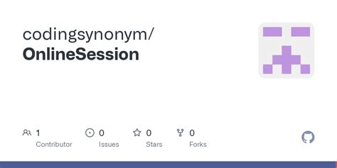 Github Codingsynonymonlinesession