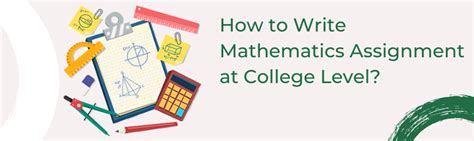 How To Write Mathematics Assignment At College Level