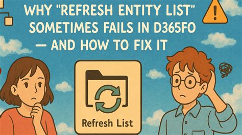 Why “refresh Entity List” Sometimes Fails In D365fo — And How To Fix It