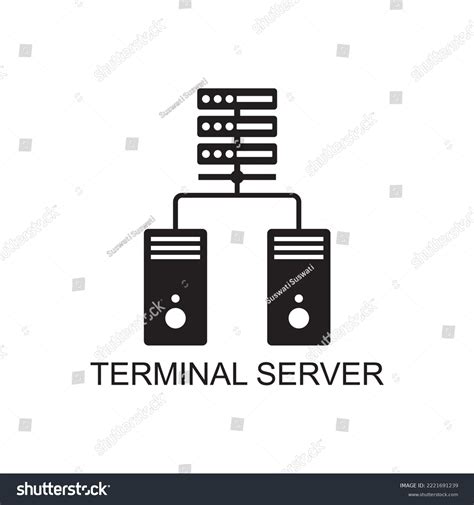 Terminal Server Icon Technology Icon Stock Vector Royalty Free 2221691239 Shutterstock
